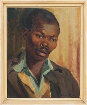Emily I. Fern | Portrait of a Man with a Mustache (1944) | MutualArt