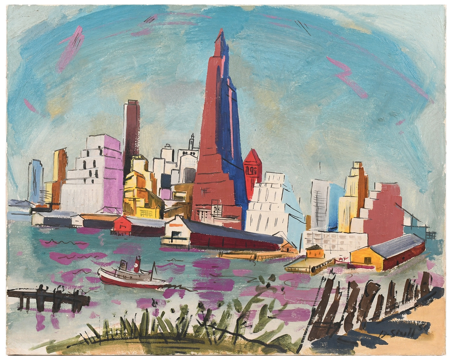 John Deforest Stull | Modernist Urban Waterfront | MutualArt