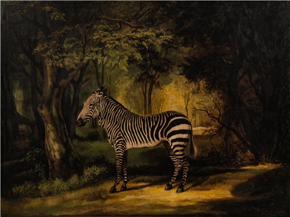 George Stubbs | : Zebra in Landscape (Late 20th Century) | MutualArt