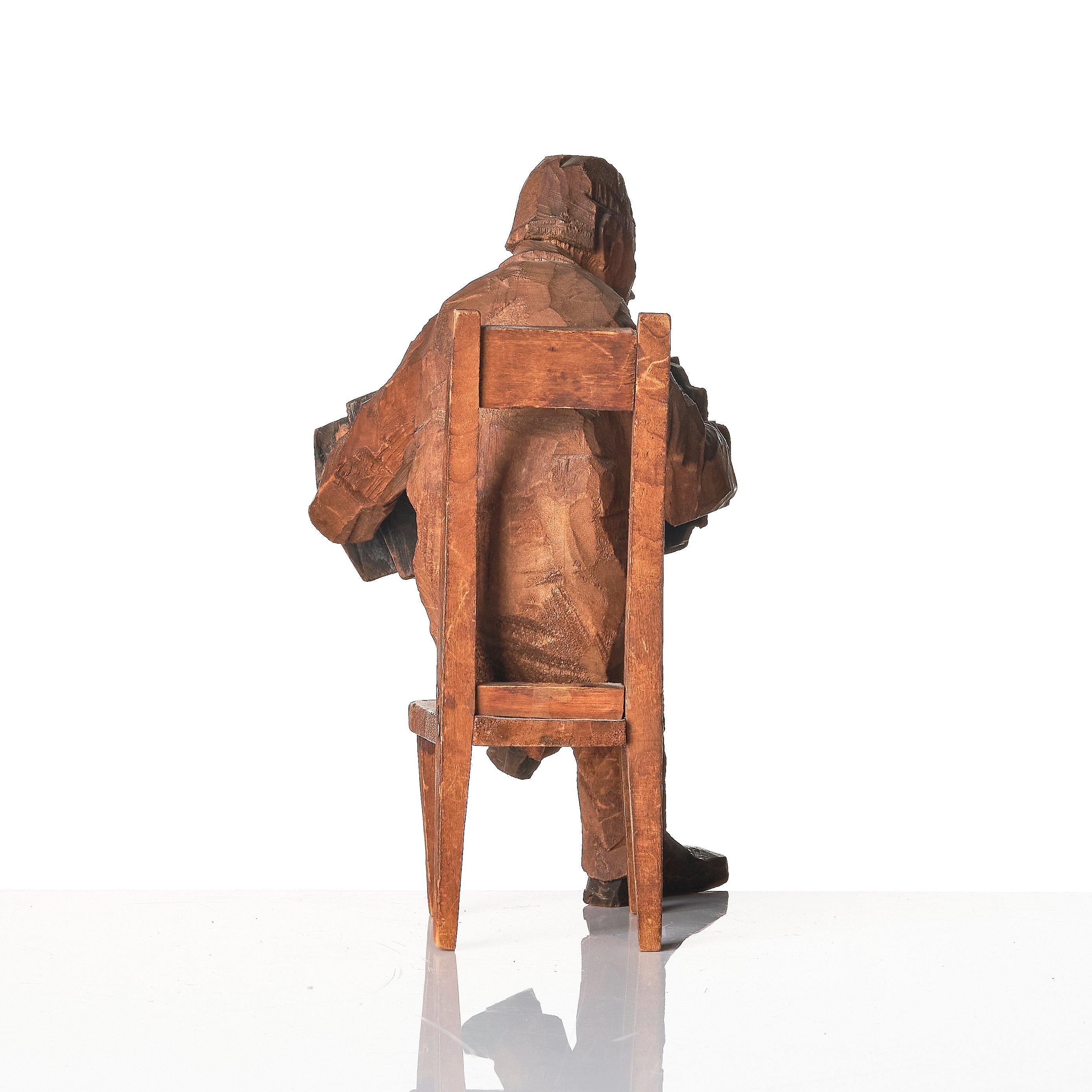 Axel Petersson Döderhultarn | Seated accordionist | MutualArt