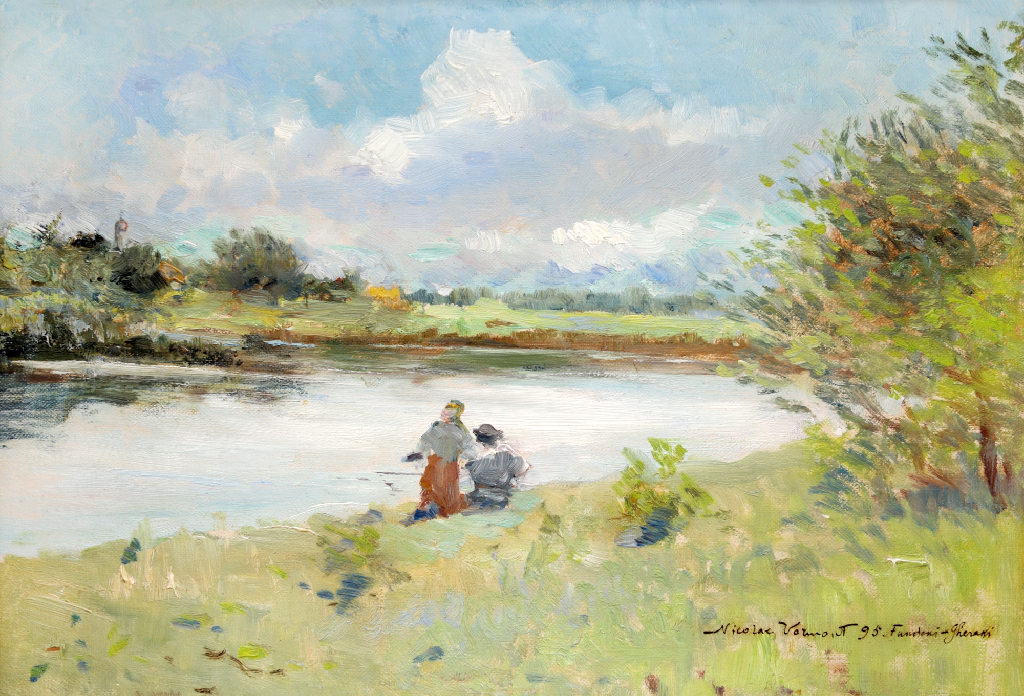 Nicolas Vermont | On the Riverbank (1895) | MutualArt