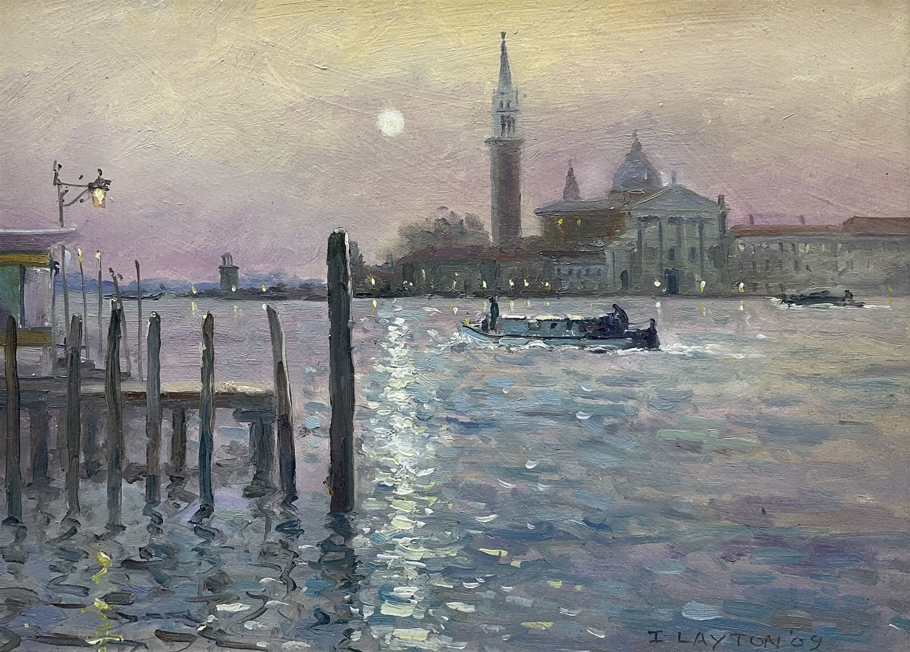 Ian Layton | Moonlight over the Lagoon - Venice (2007) | MutualArt