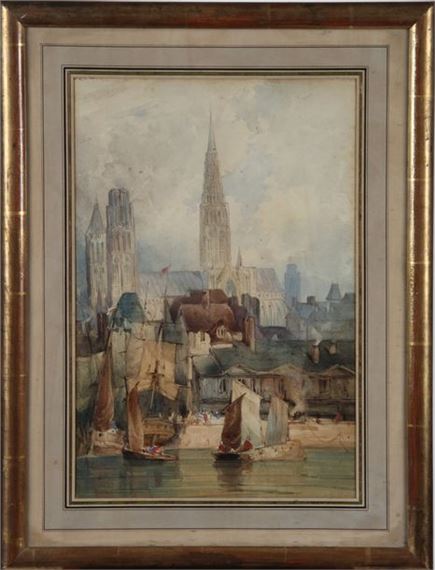 Richard Parkes Bonington | View of Rouen Cathedral | MutualArt
