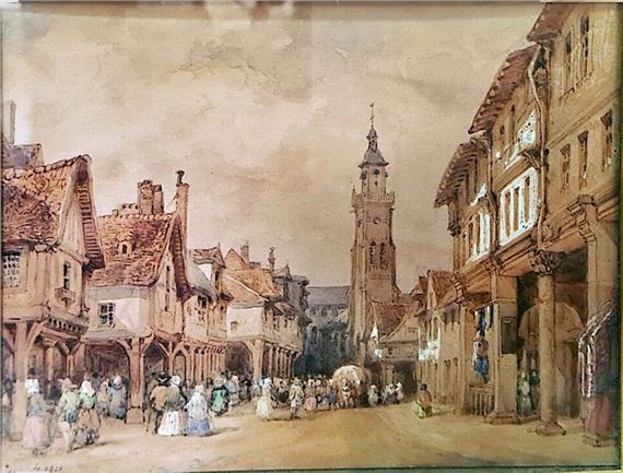 Edme Dumée | View of Lisieux (1831) | MutualArt