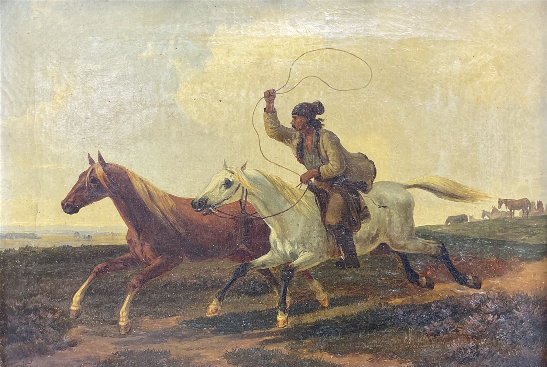 F. Smith | Mexican Cowboy Lassoing Wild Horse | MutualArt