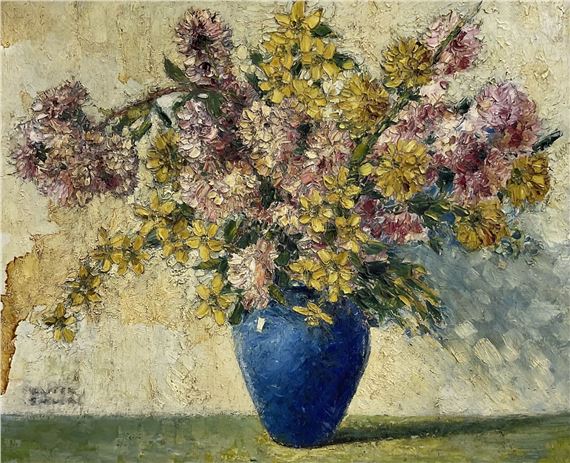 Walter Taylor | Still Life of 'Cherry Blossom and Forsythia' | MutualArt