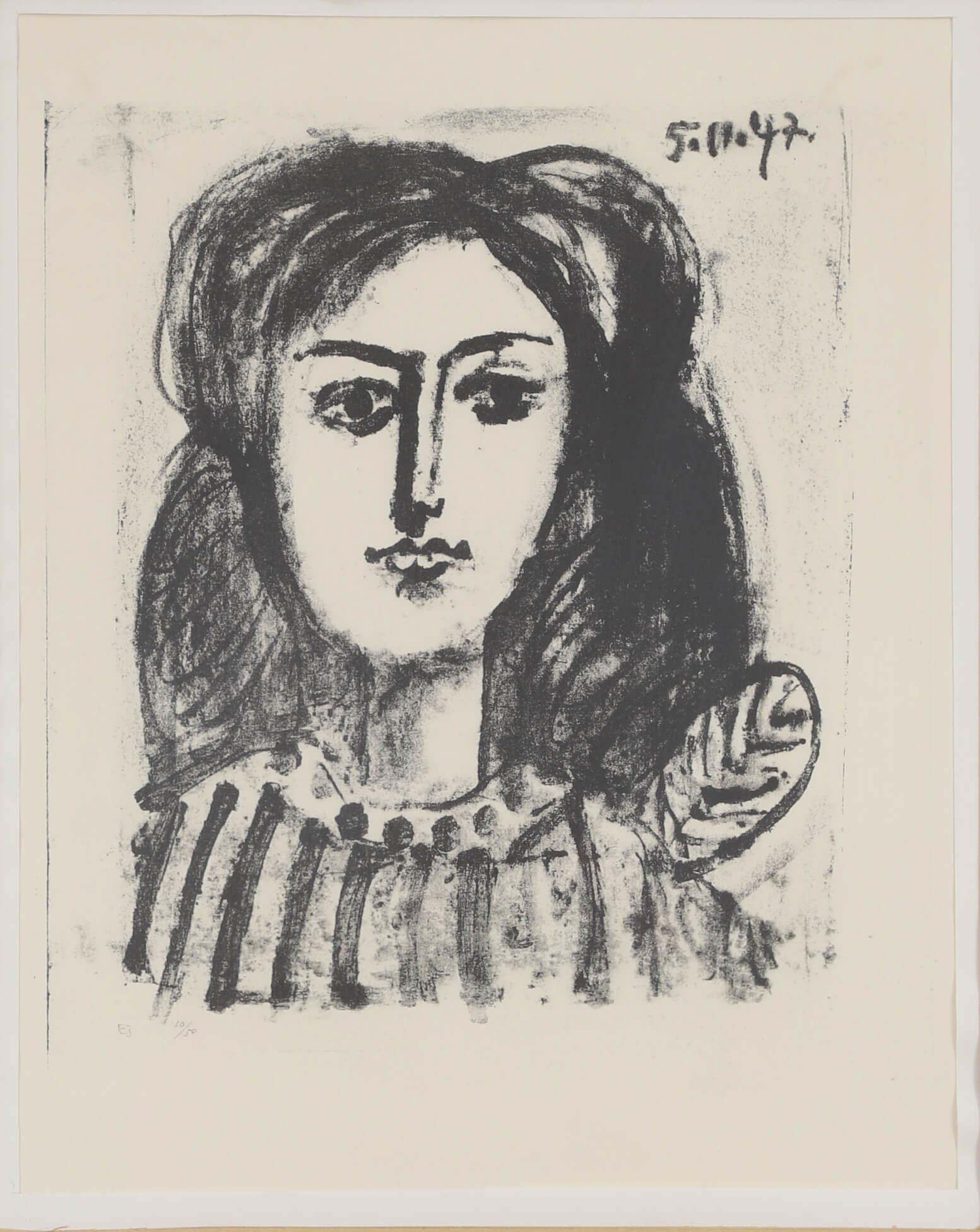 Pablo Picasso | Portrait de Françoise Gilot, 1947 (1947) | MutualArt