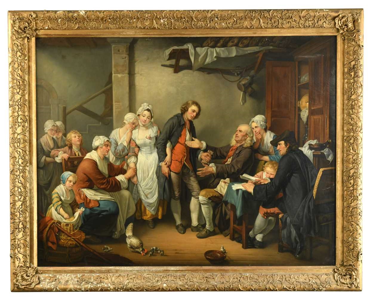 Jean-Baptiste Greuze | The Marriage Contract (1761) | MutualArt