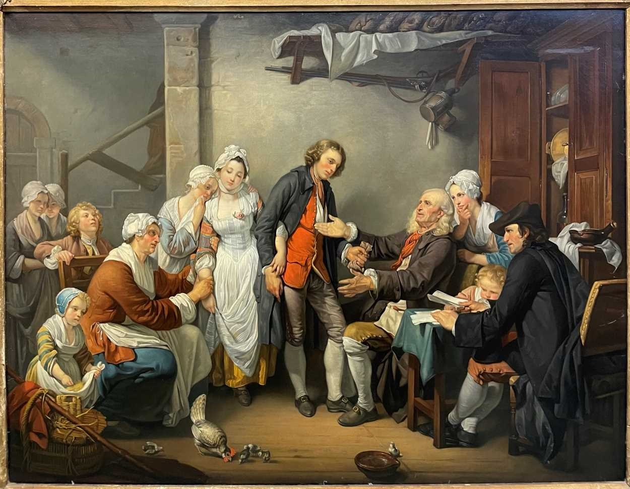 Jean-Baptiste Greuze | The Marriage Contract (1761) | MutualArt