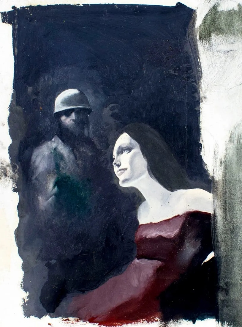 John Mandel | Illustration - Woman and Soldier | MutualArt