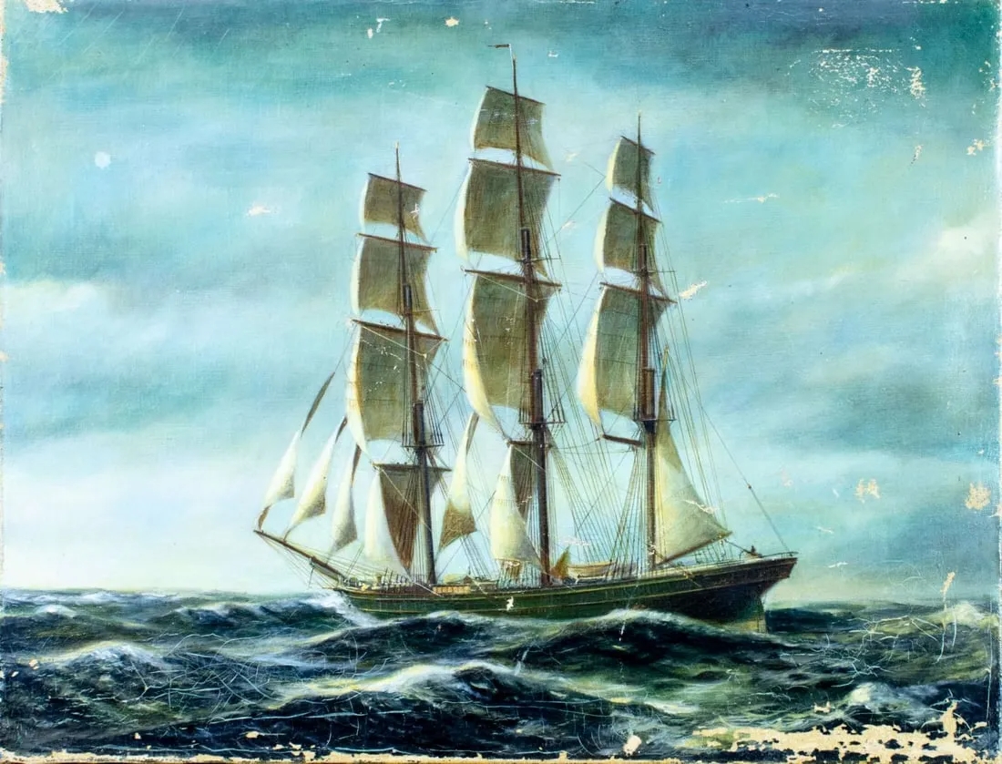 John W. Schmidt | Sail Ship - Fiery Cross (1959) | MutualArt