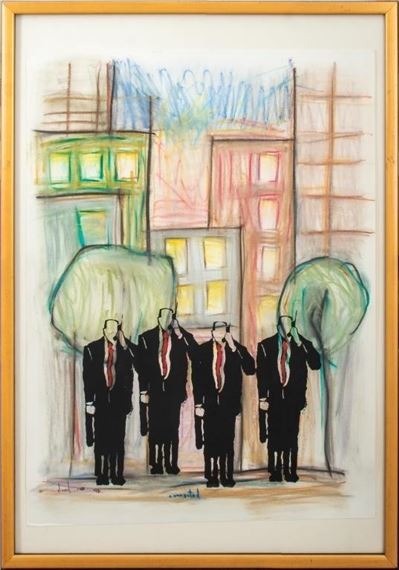 David Ross | David Ross Connected Mixed Media on Paper | MutualArt