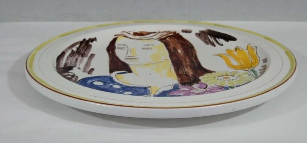 Wilhelm Kåge | Wilhelm Kage Mid-Century Modern Ceramic Plate | MutualArt