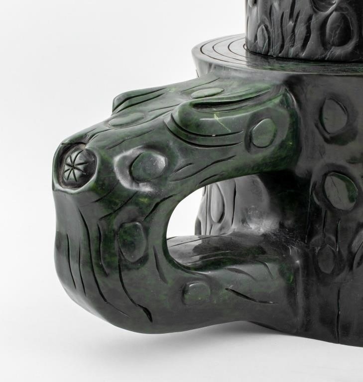 Chinese School | Chinese Monumental Nephrite Jade Teapot | MutualArt
