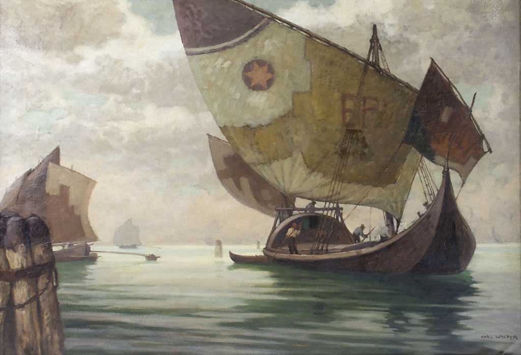 Karl Walter | 'Venezianische Lagunenschiffe' / 'Venetian lagoon ships ...
