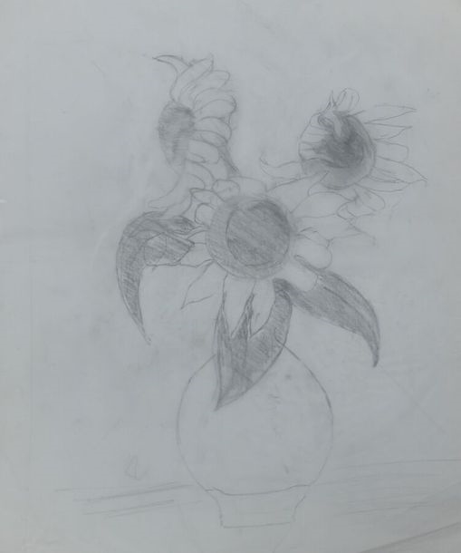 Lily Masson | Still life with sunflowers | MutualArt