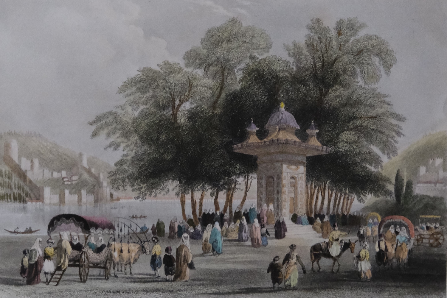 William Henry Bartlett | Fountain Near The Asian Valley of Sweet Waters ...