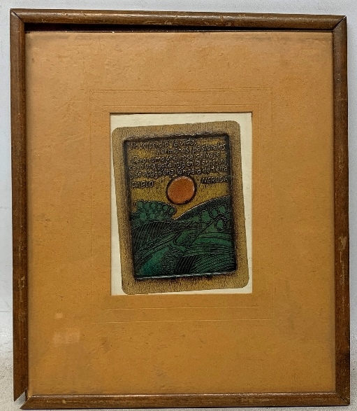 Rimer Cardillo | Rimer Cardillo Poema de Pablo Neruda Grabado . | MutualArt