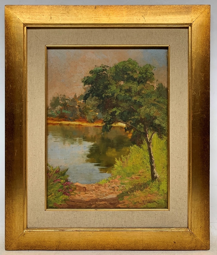 Julio Morando | Julio Morando Paisaje con lago . | MutualArt