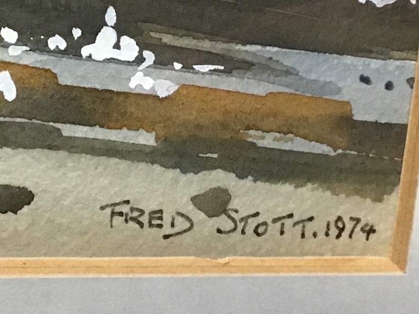 Fred Stott | view of Berwick from across the Tweed (1974) | MutualArt