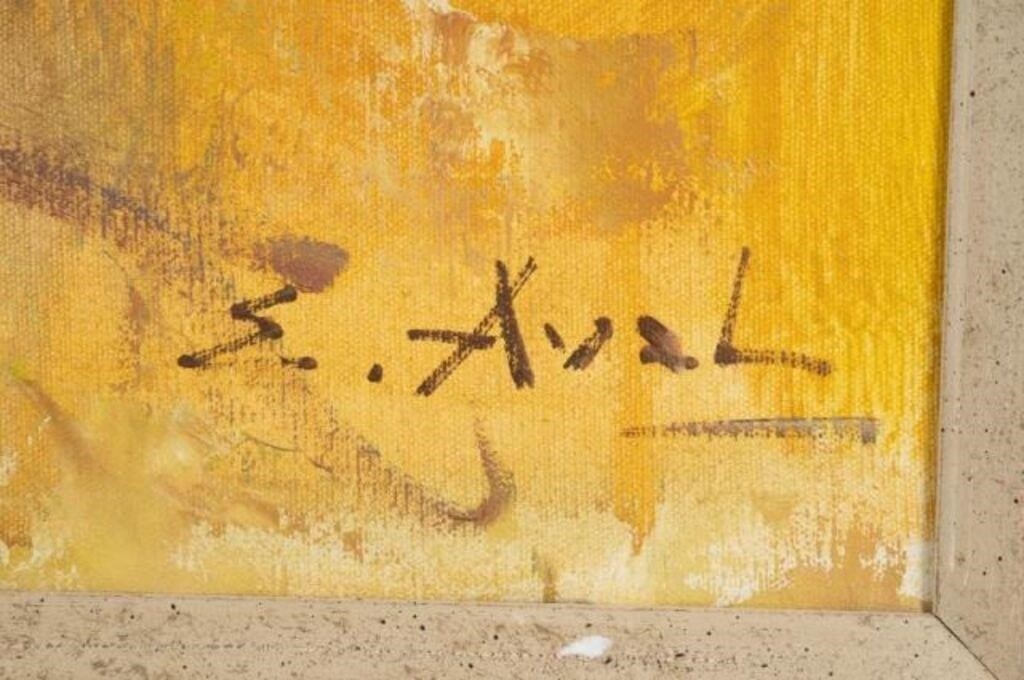 E. Aval | Lg. Impressionist Painting by Edward Aval. | MutualArt