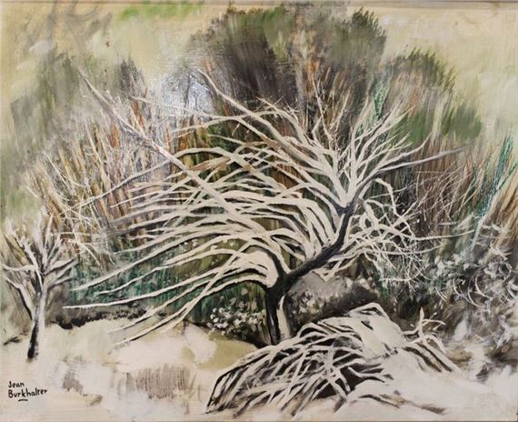 Jean Burkhalter | Cerisiers sous la neige | MutualArt