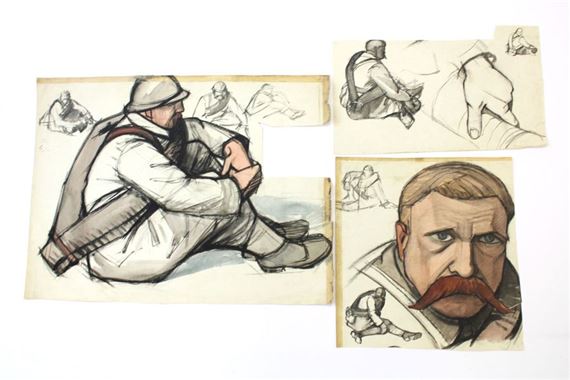 Jean Burkhalter | Portrait de soldats. | MutualArt