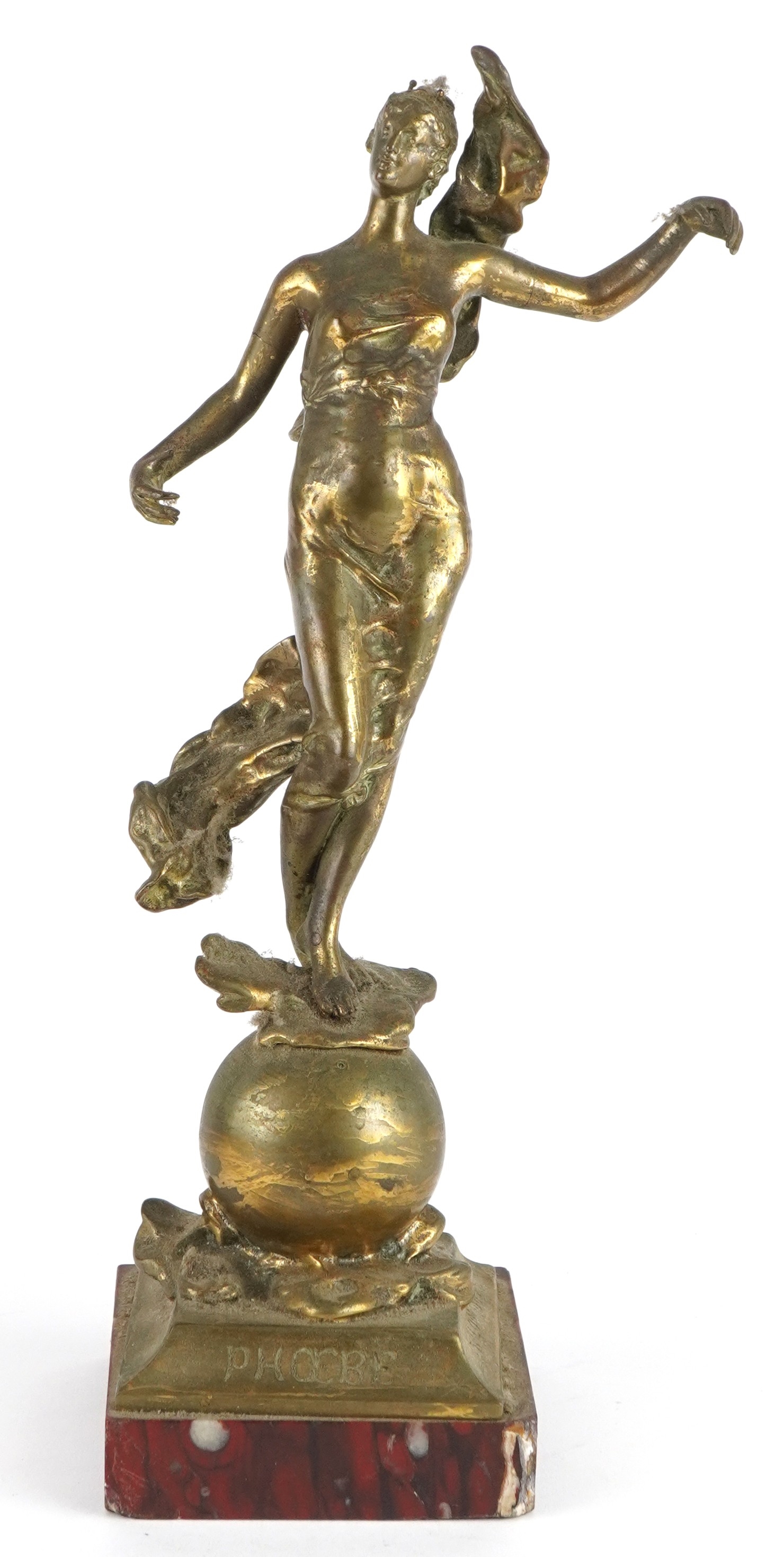 Eugène Marioton | French Art Nouveau bronzed sculpture entitled Phoebe ...
