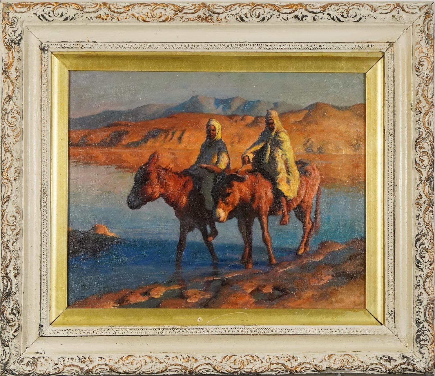 Adam Styka | Two figures and donkeys before a landscape | MutualArt
