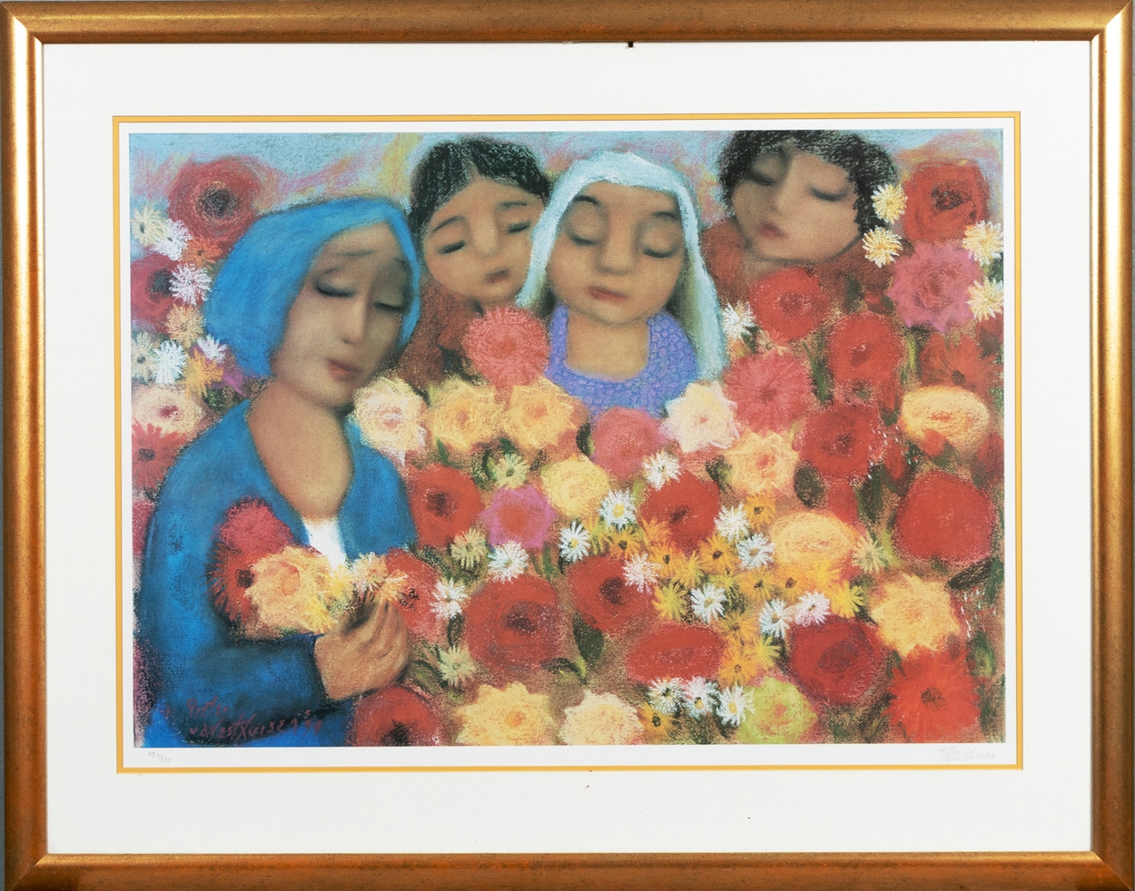 Pieter van der Westhuizen | ladies with flowers | MutualArt