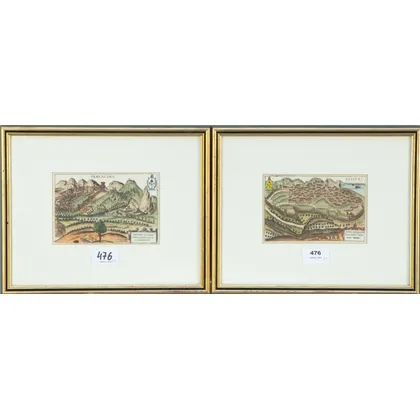 Pietro Bertelli | Twee prenten van Lazio en Terracina (1599) | MutualArt