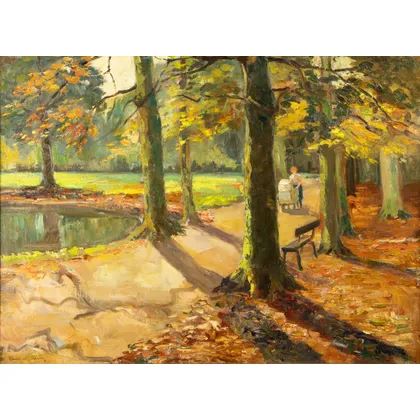 Arie Wassenburg | Een herfst wandeling in het Haagse Bos | MutualArt