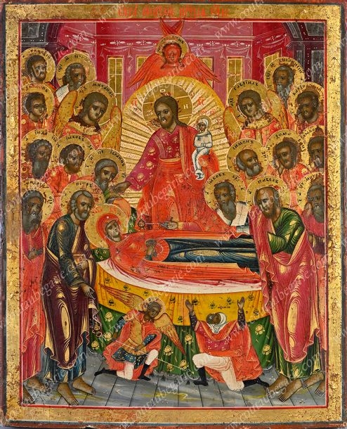 Russian School, 19th Century | ICON OF THE DORMITION OF THE MOTHER OF ...