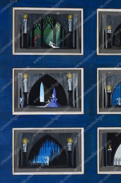 Erté | Set design for the ballet clair de lune. | MutualArt