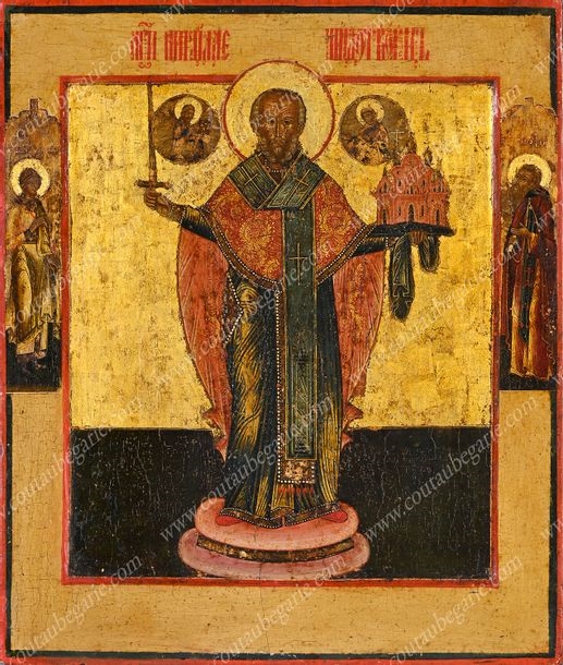 Russian School, 19th Century | ICON OF SAINT NICOLAS THE MIRACLE WORKER ...