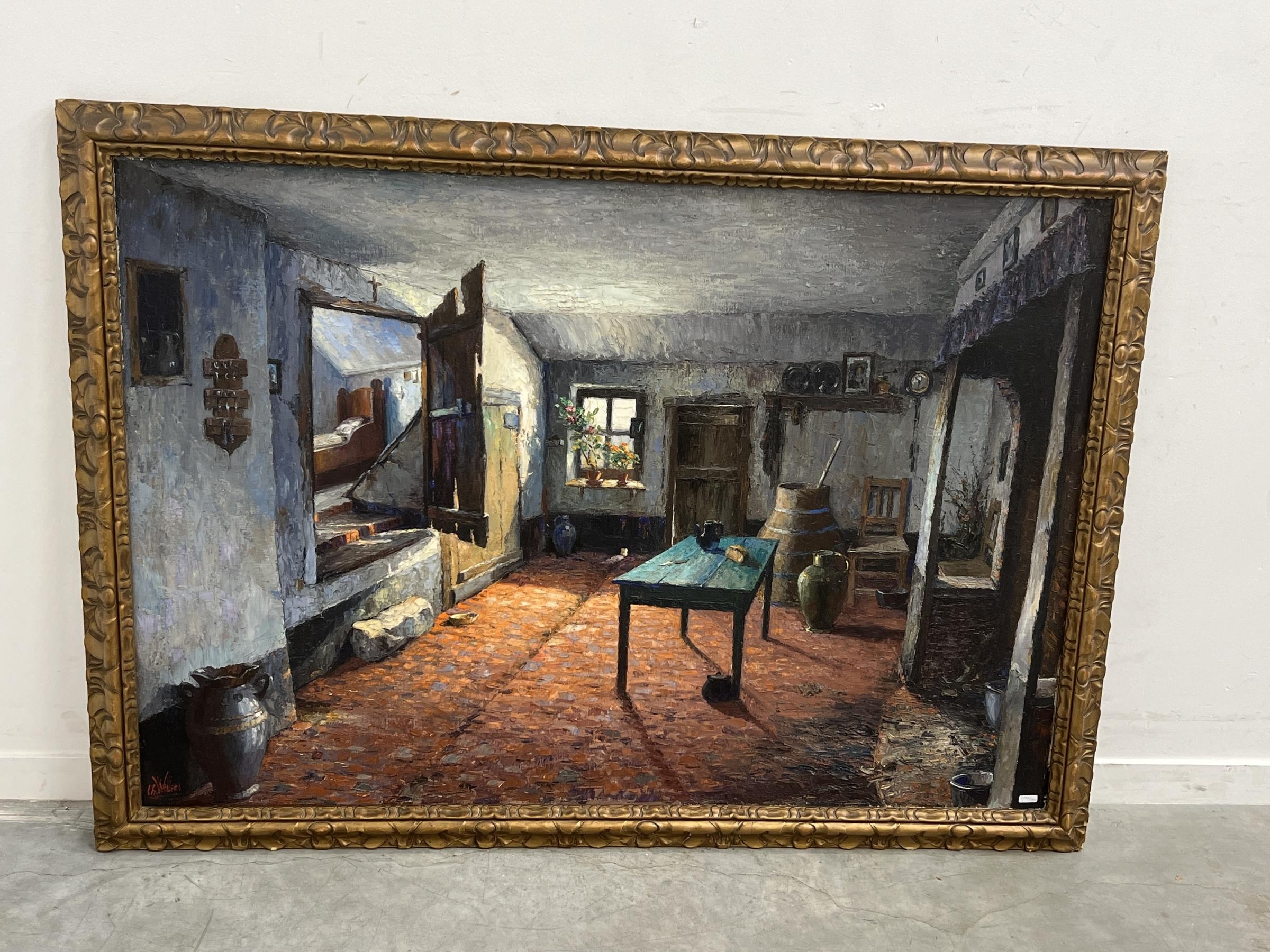 Charles Wellens | Intérieur de ferme | MutualArt