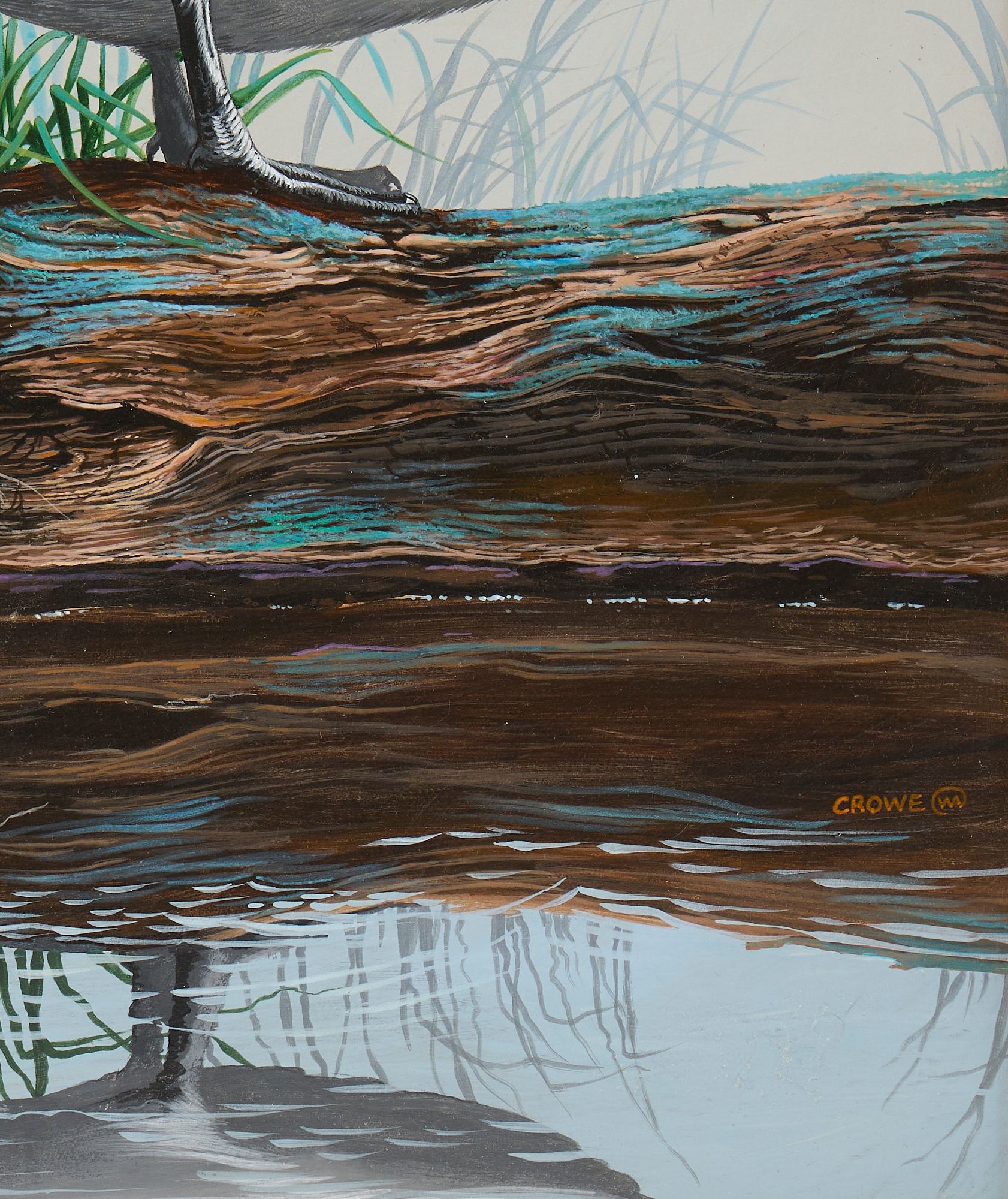 Phillip Crowe | Phillip Crowe Acrylic painting of a Mallard Duck (1990 ...