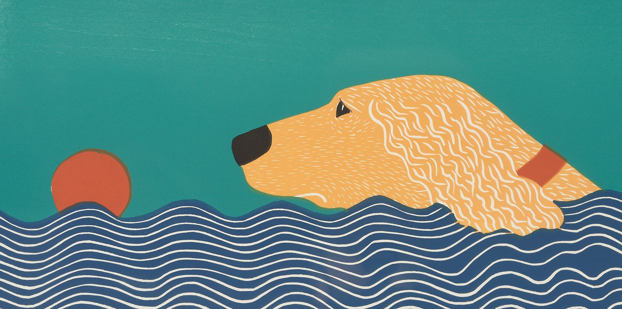 Stephen Huneck | Stephen Huneck Woodcut Print, Life is a Ball, 2003 ...