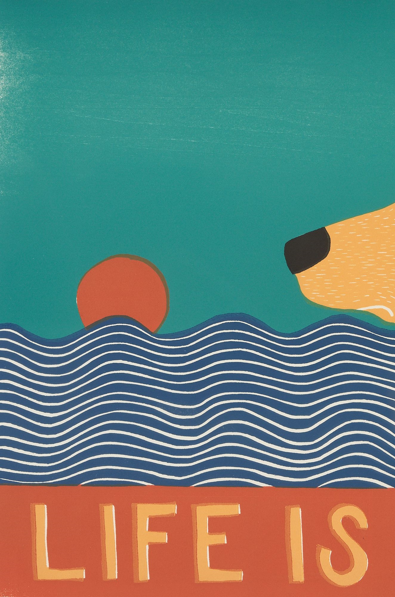 Stephen Huneck | Stephen Huneck Woodcut Print, Life is a Ball, 2003 ...