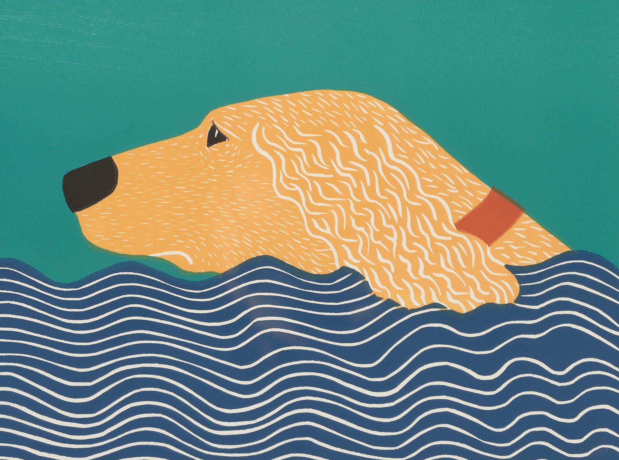 Stephen Huneck | Stephen Huneck Woodcut Print, Life is a Ball, 2003 ...