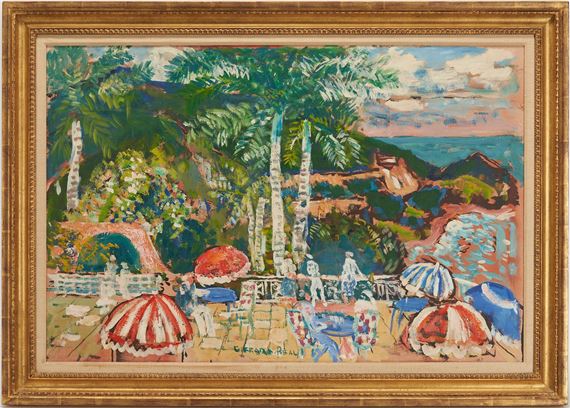 Gifford Beal | Gifford Beal Oil Painting, Terrace, Ibo Lili (1900 ...
