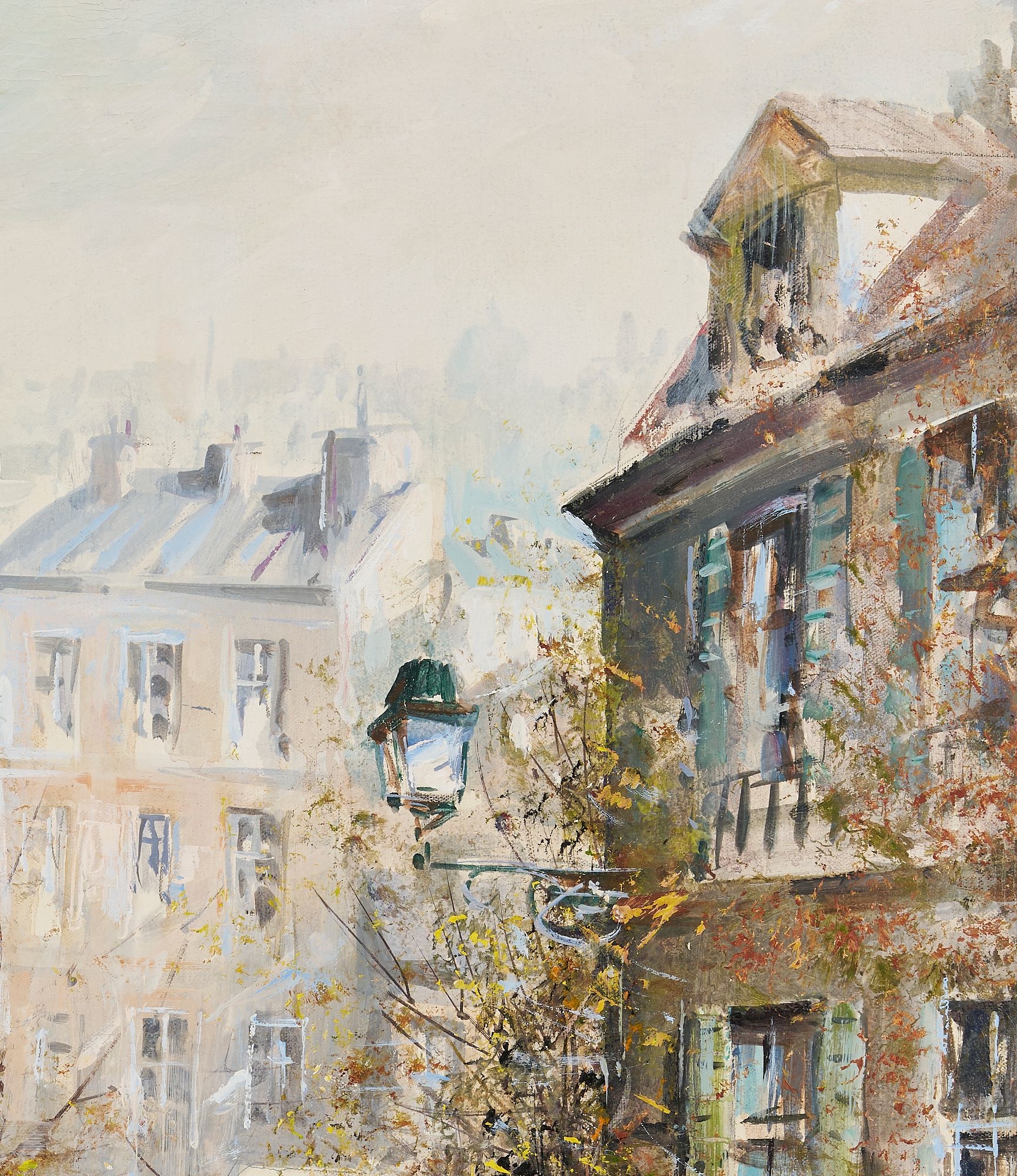 Lucien Delarue | Lucien Delarue Large Oil Painting: Impasse du Tetre ...