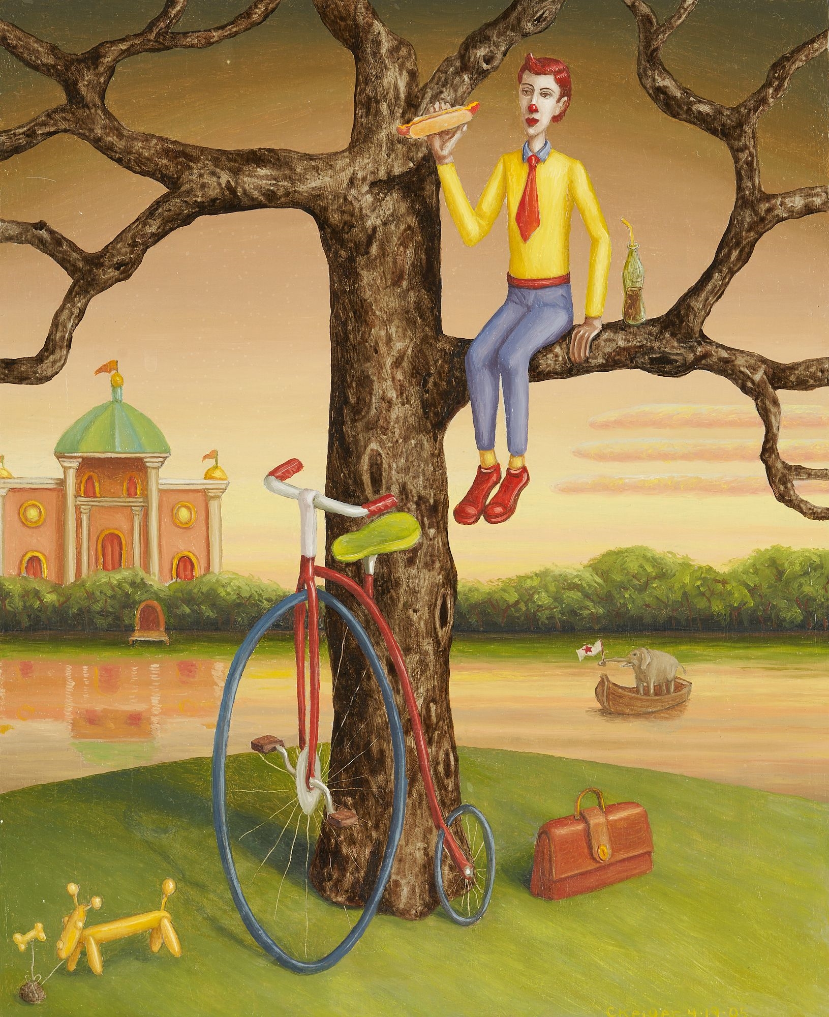 Charles Keiger | Charles Keiger Oil on Panel Fantasy Painting (2005 ...