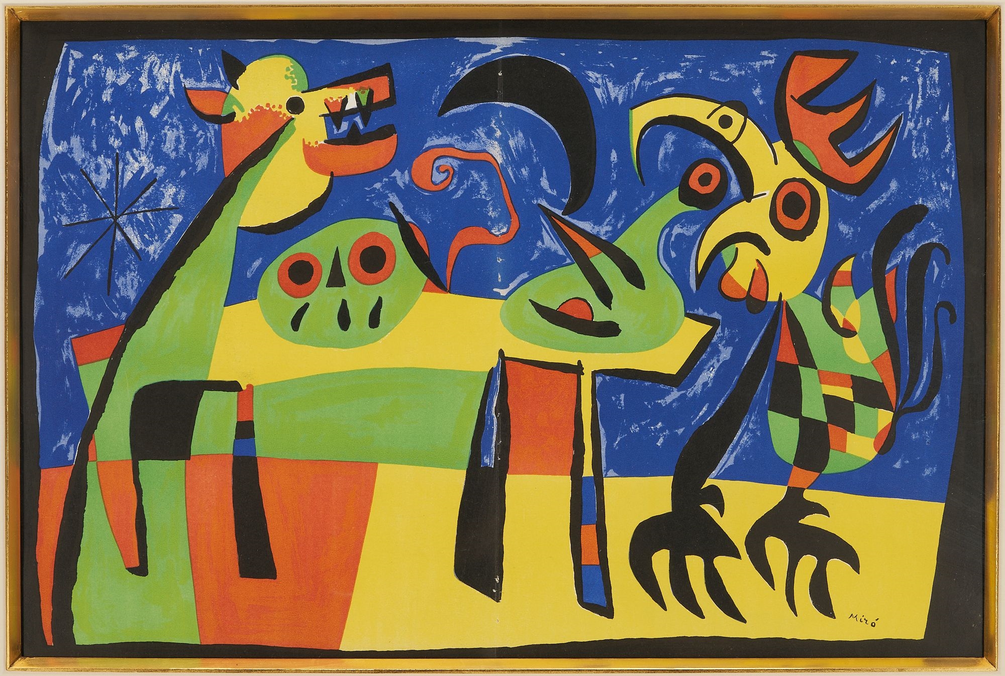 Joan Miró | Joan Miro Lithograph, The Dog Barking at Moon, 1952, for ...