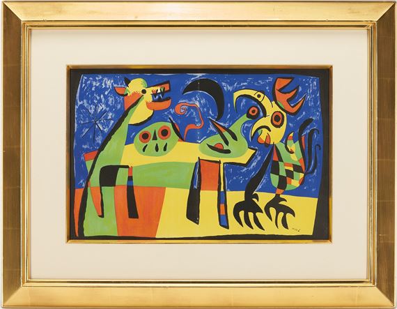 Joan Miró | Joan Miro Lithograph, The Dog Barking at Moon, 1952, for ...