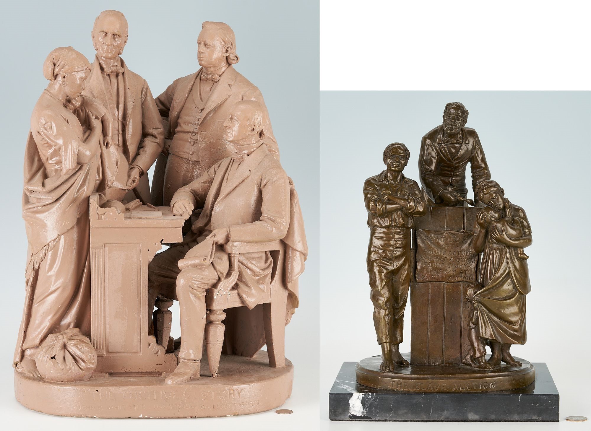 Rogers John | Two John Rogers Civil War Figural Groups: Fugitive Story ...