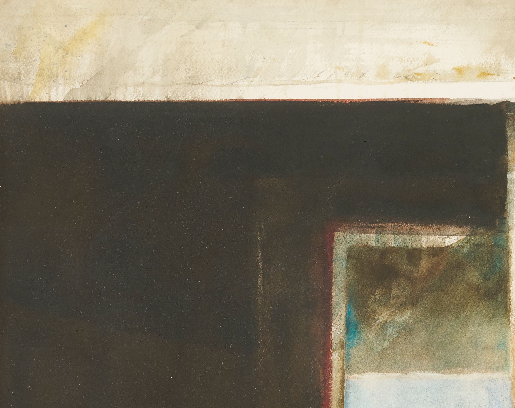 Carl Sublett | Carl Sublett W/C Abstract Painting, Inside Out (1975 ...