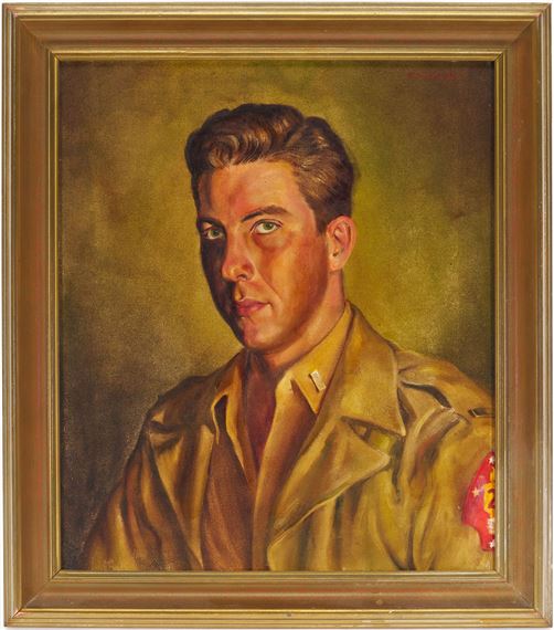 Edward Hurst | Portrait of WWII Soldier of P. G. Navarro, Attrib ...
