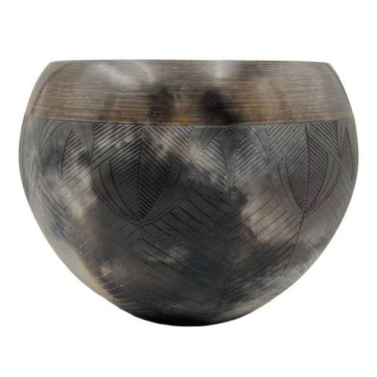 Nancee Meeker | Nancee Meeker Raku Pottery Large Signed Bowl. | MutualArt