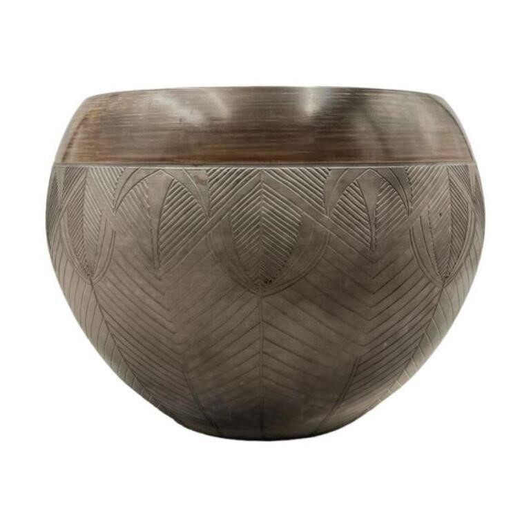 Nancee Meeker | Nancee Meeker Raku Pottery Large Signed Bowl. | MutualArt